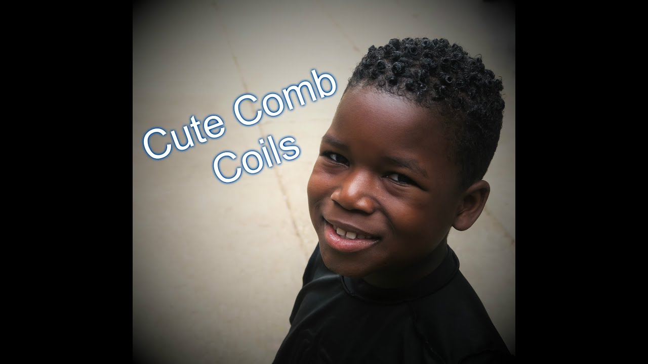 200 - Cute Comb & Finger Coils on my son's short hair - YouTube