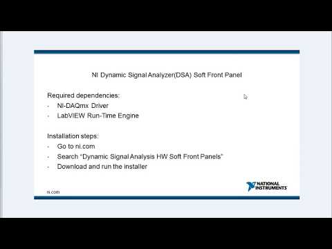 DSA Soft Front Panels Getting Started Videos - NI Community