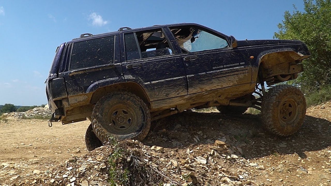 7" lifted Jeep ZJ Grand Cherokee 5.2 V8 Offroad - YouTube