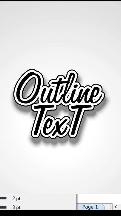 How to Create Outline of The Text in CorelDraw #outline #offset #shorts - YouTube