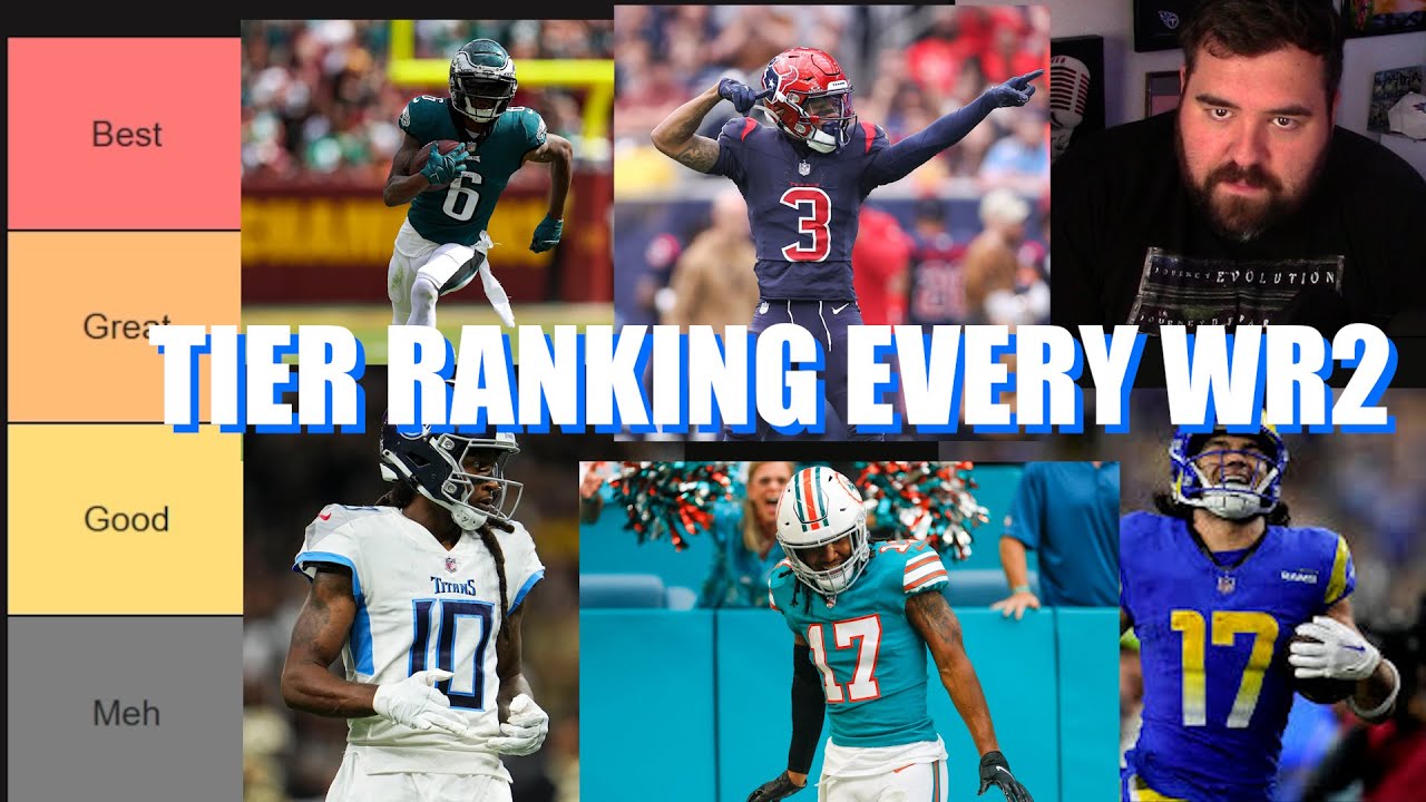 TIER RANKING every single WR2 for the upcoming 2024 NFL Season! - YouTube