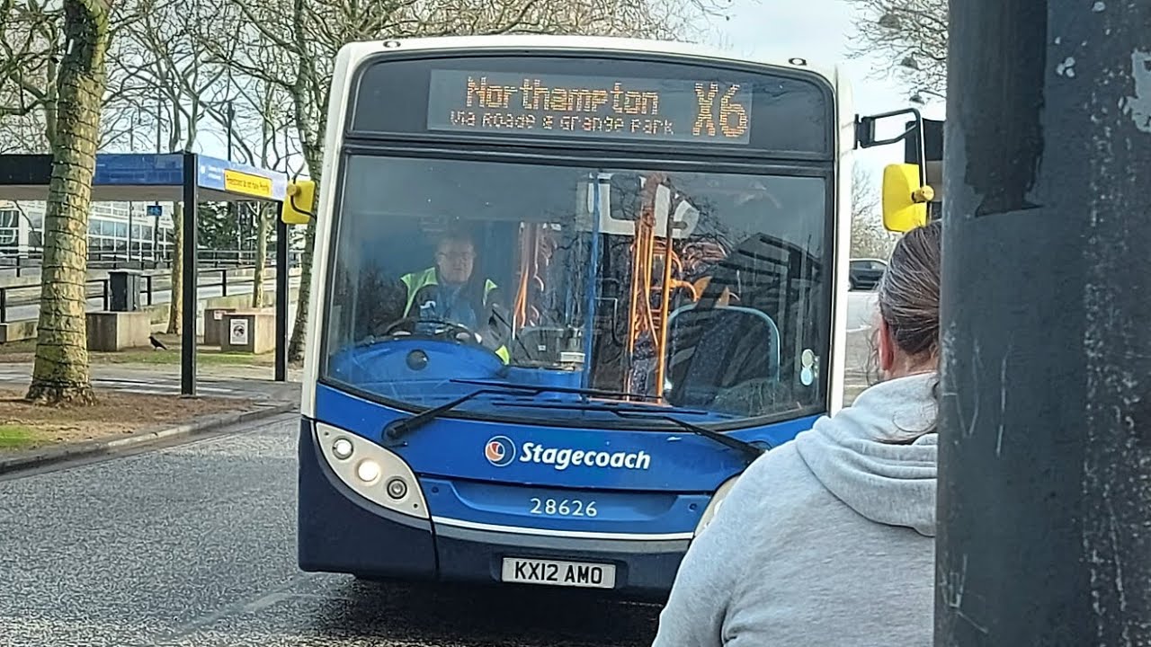 stagecoach 28626 on X6 to Northampton - YouTube
