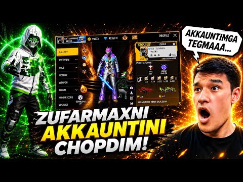 🔥 FREE FIRE'DAGI ENG KUCHLI YOUTUBER ZUFARMAX AKKAUNTINI CHOPGANIMGA ISHONDI! 😱