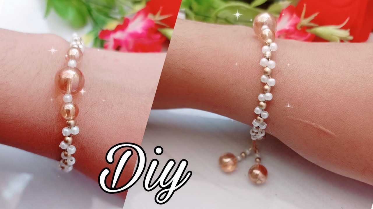 Diy beads bracelet/how to make beats bracelet at home - YouTube