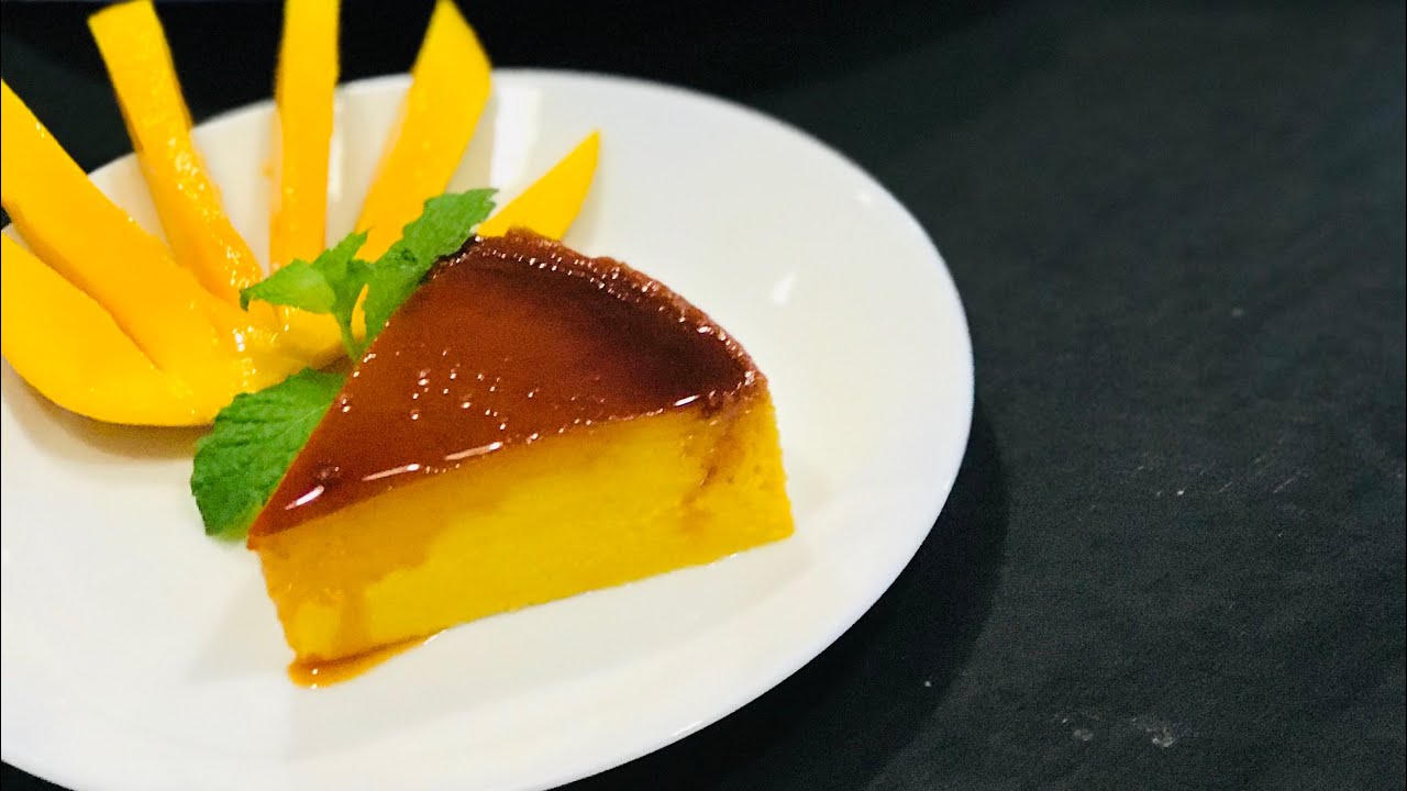 Mango Flan / Mango Caramel Custard / Mango Pudding Recipe - YouTube