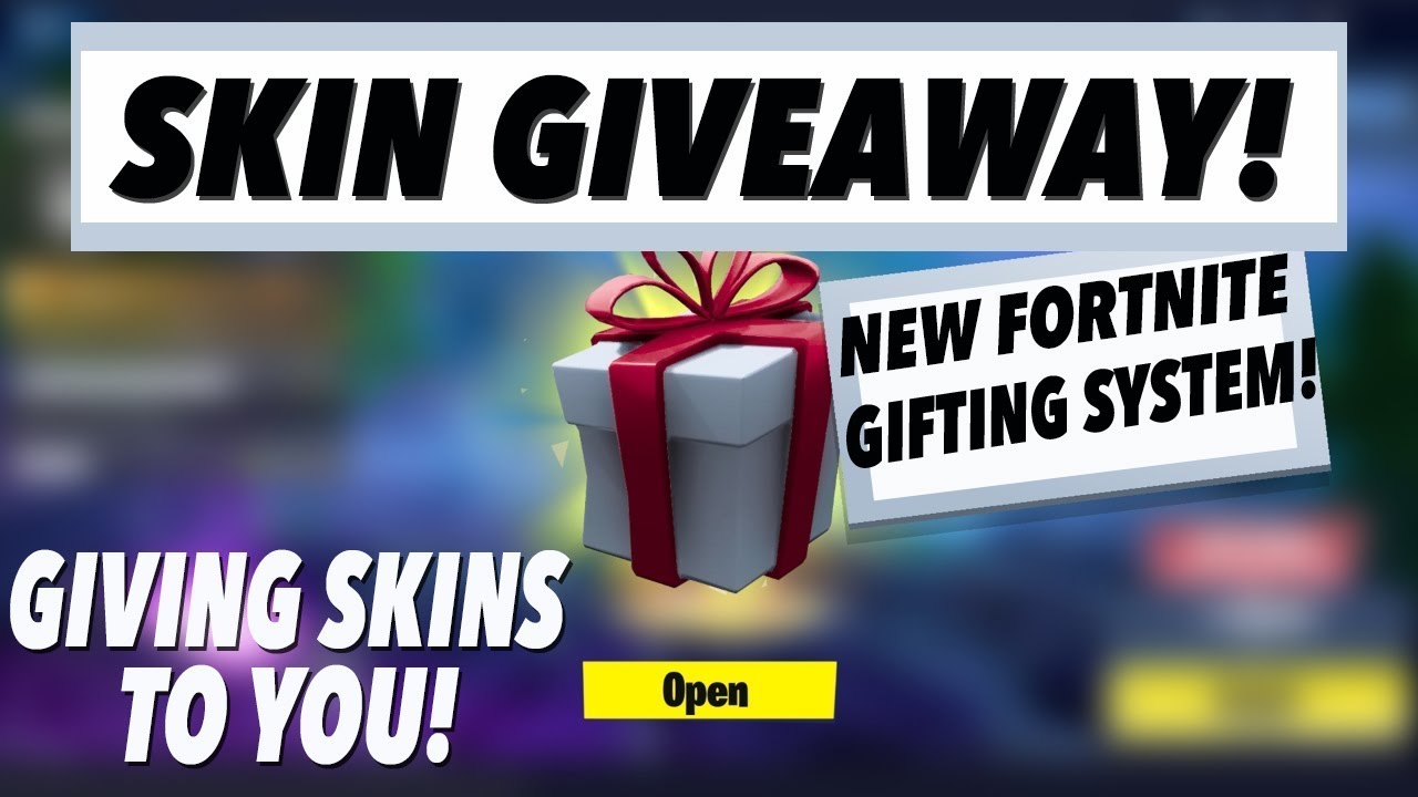 GIFTING SKINS to YOU! Giveaway! (FORTNITE) - YouTube