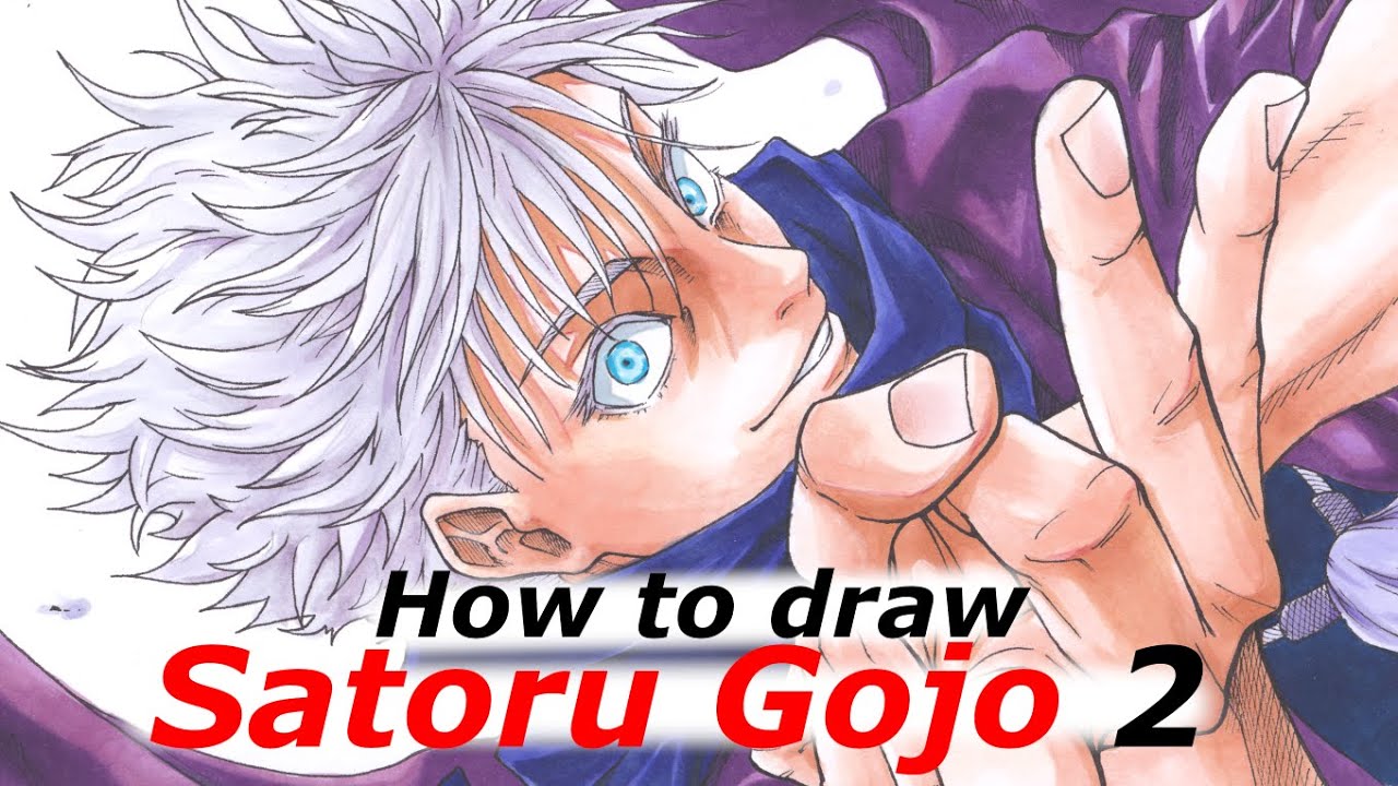How to draw Satoru Gojo | Jujutsu Kaisen | Coloring Step by step ...
