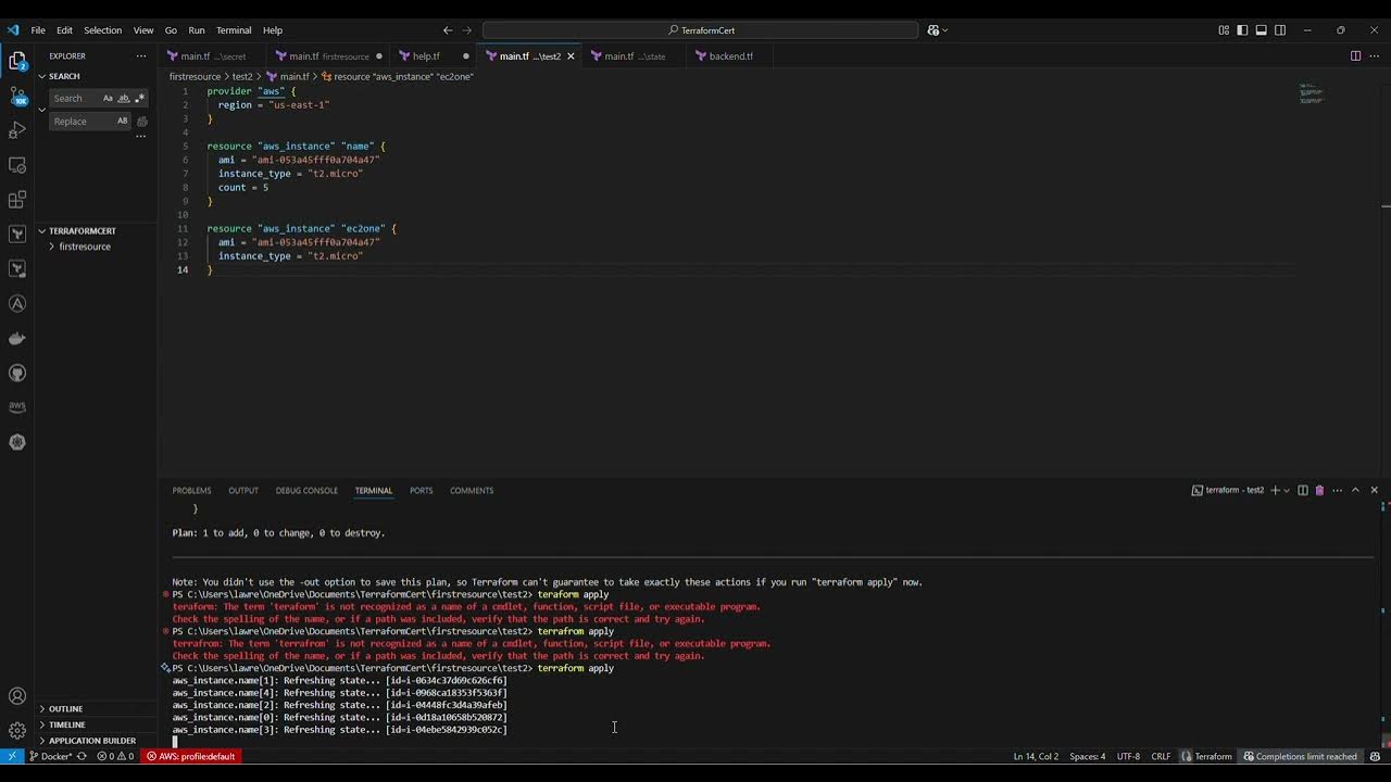 How to use terraform destroy command to delete a single VM. - YouTube