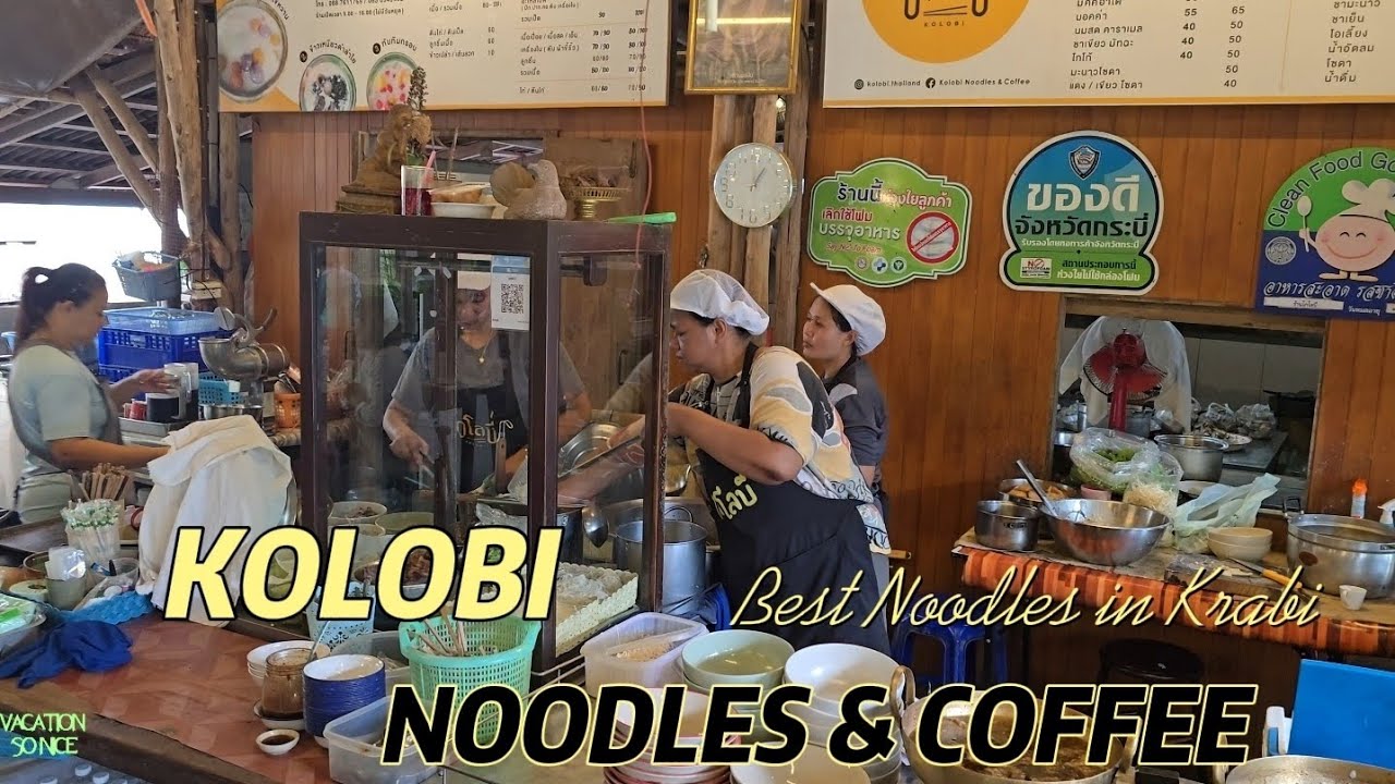 [4K] Kolobi Noodles & Coffee - The best noodles restaurant in Krabi ...