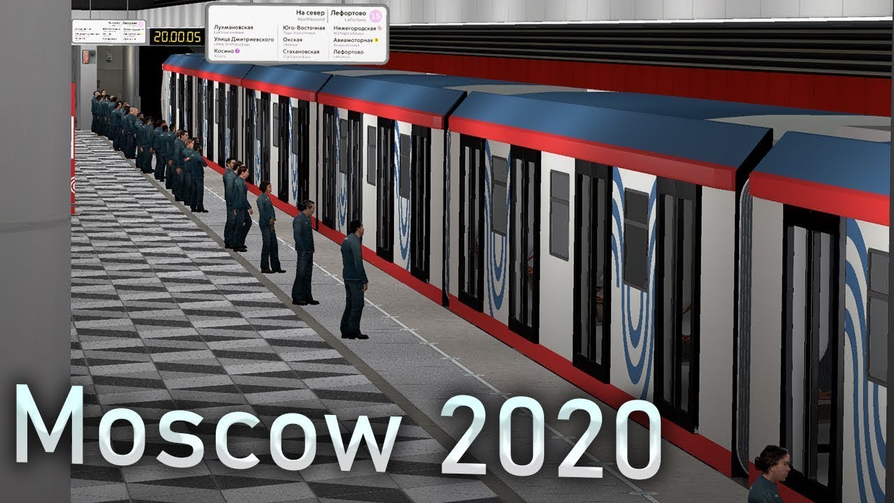 Поездка на Москве 2020 на сервере Chromium Metrostroi | NoRank - YouTube