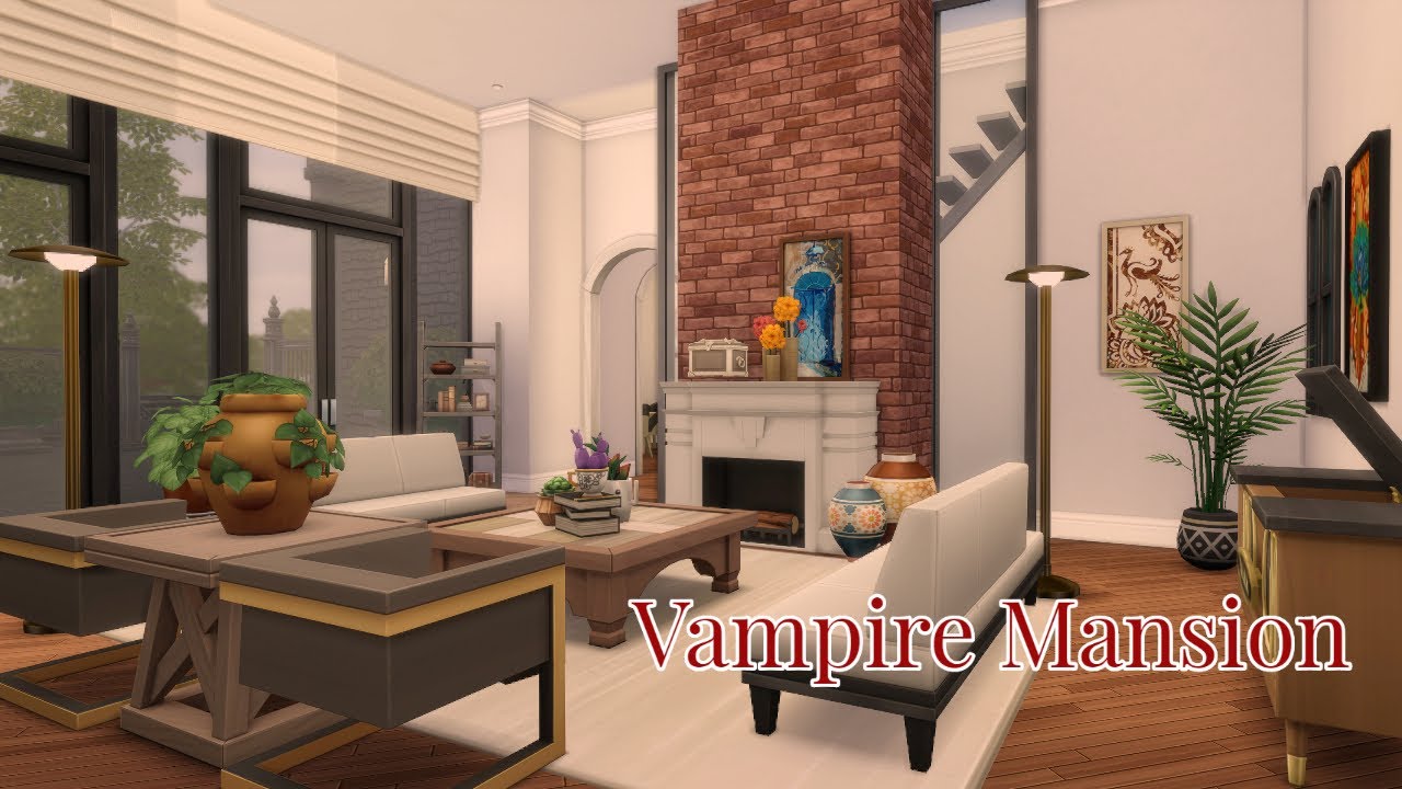 Vampire Mansion Speed Build Part 2| Interiors| The Sims 4 - YouTube