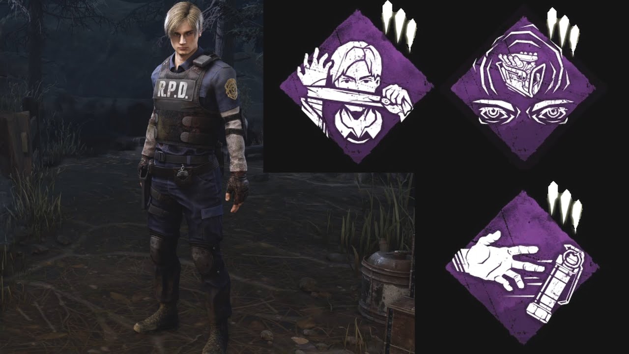 Dead by daylight | Leon's perks(Bite the bullet, Flashbang, Rookie ...