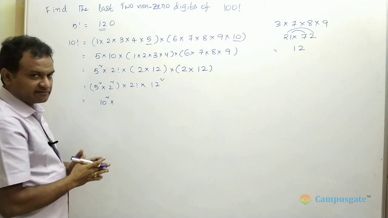Last Two Non Zero Digits Of A Factorial YouTube Last Two Non Zero Digits Of A Factorial YouTube