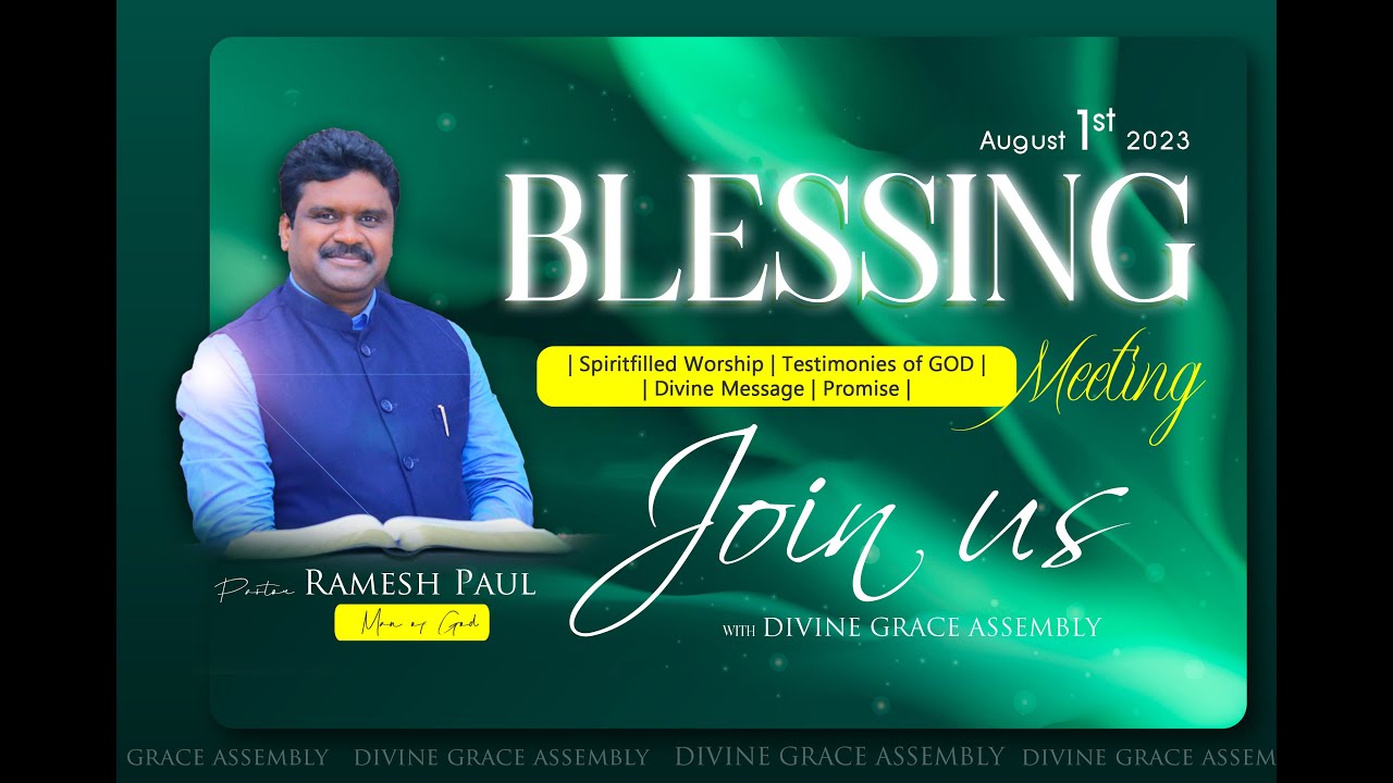 Blessing Meeting ||| Pastor Ramesh Paul || 1 August 2023 - YouTube