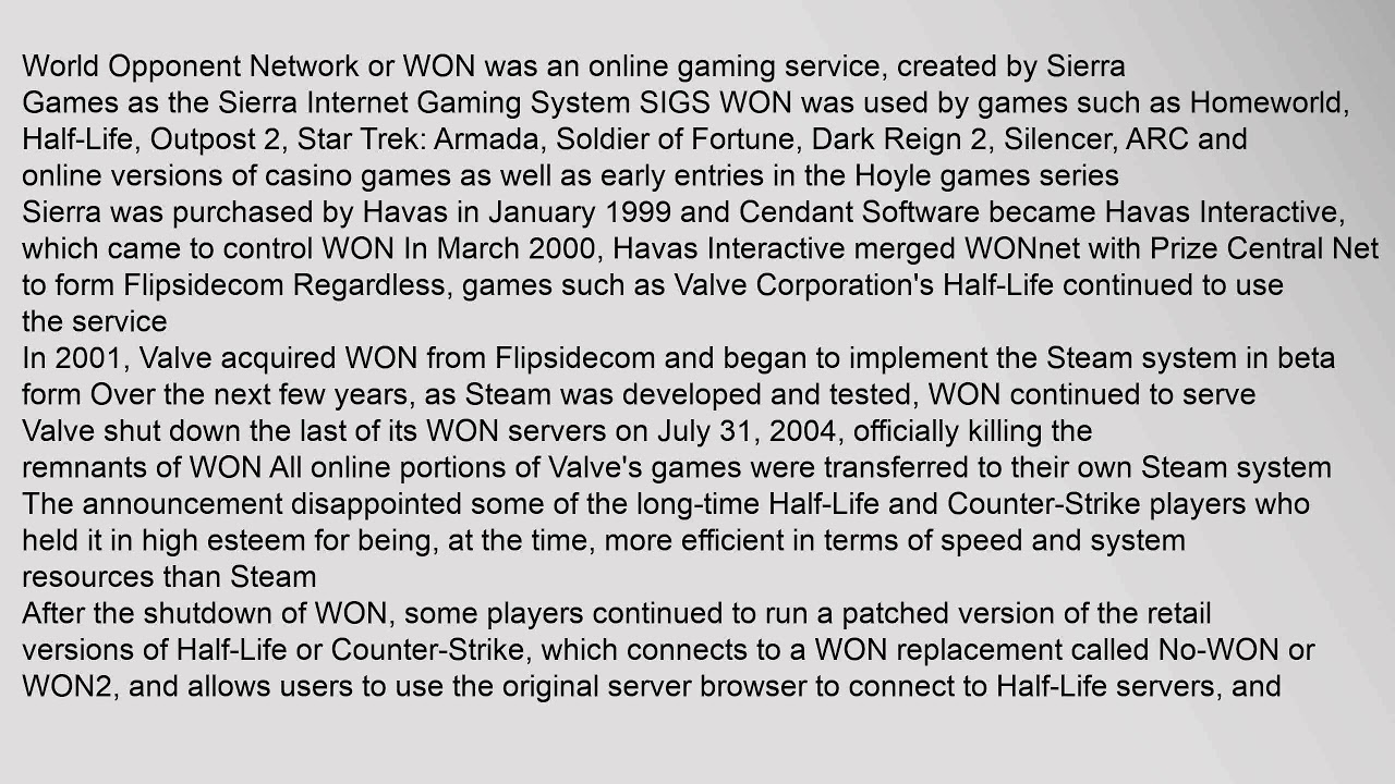 World Opponent Network - YouTube