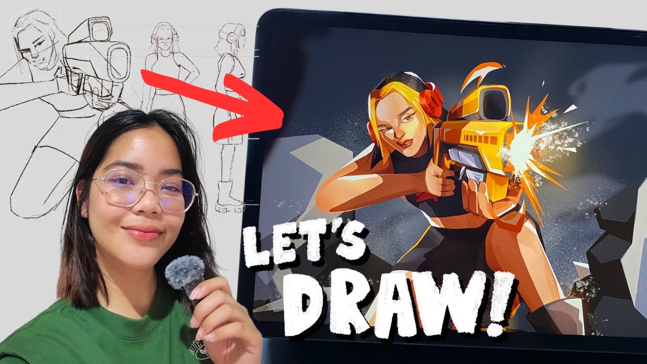 How I drew VALORANT STYLE art (not a tutorial 😝) - YouTube
