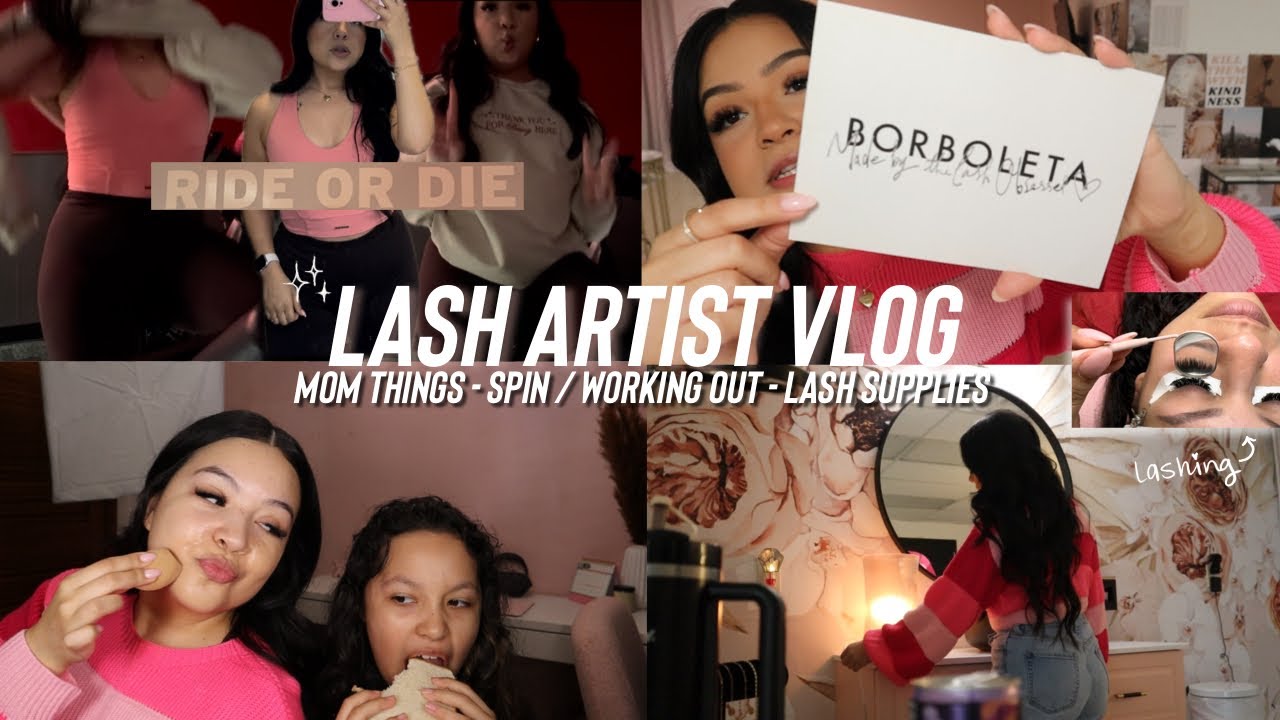 DAY IN THE LIFE LASH ARTIST MOM | working out * spin | lash supplies ...