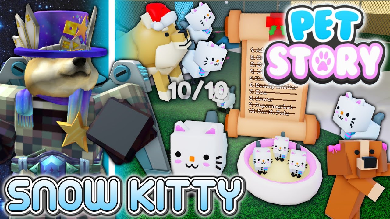 SNOW KITTY LOCATIONS + NEW PET! | Pet Story: Christmas Quest - YouTube