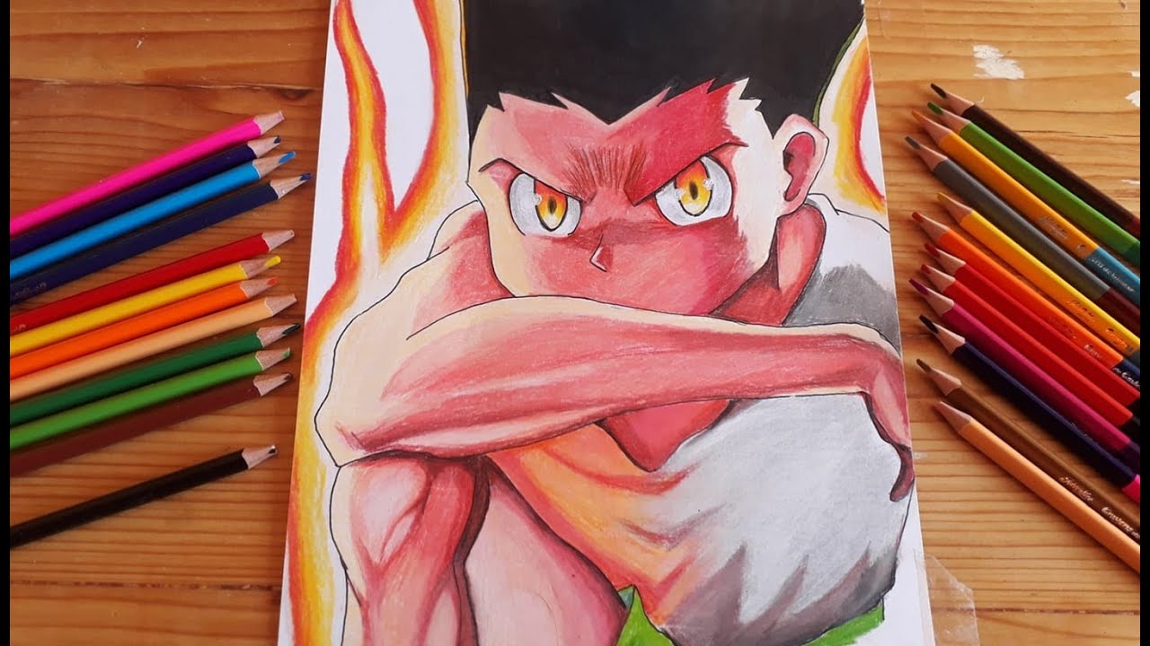 how to draw gon easy Hunter × Hunter - YouTube