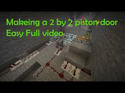 #MINECRAFT How to make 2 by 2 piston door in minecraft(full making ...