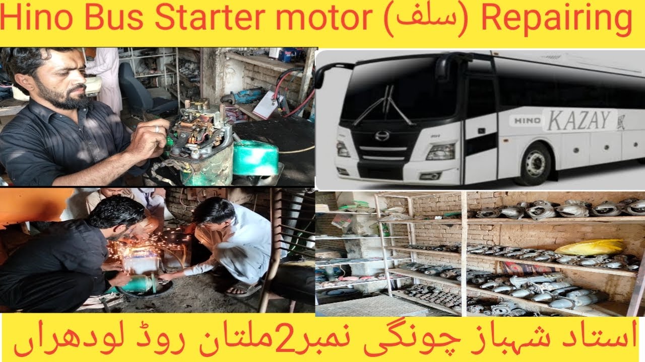 Hino Bus Starter Motor (self) Repairing /Self Starter of Hino Bus / How ...