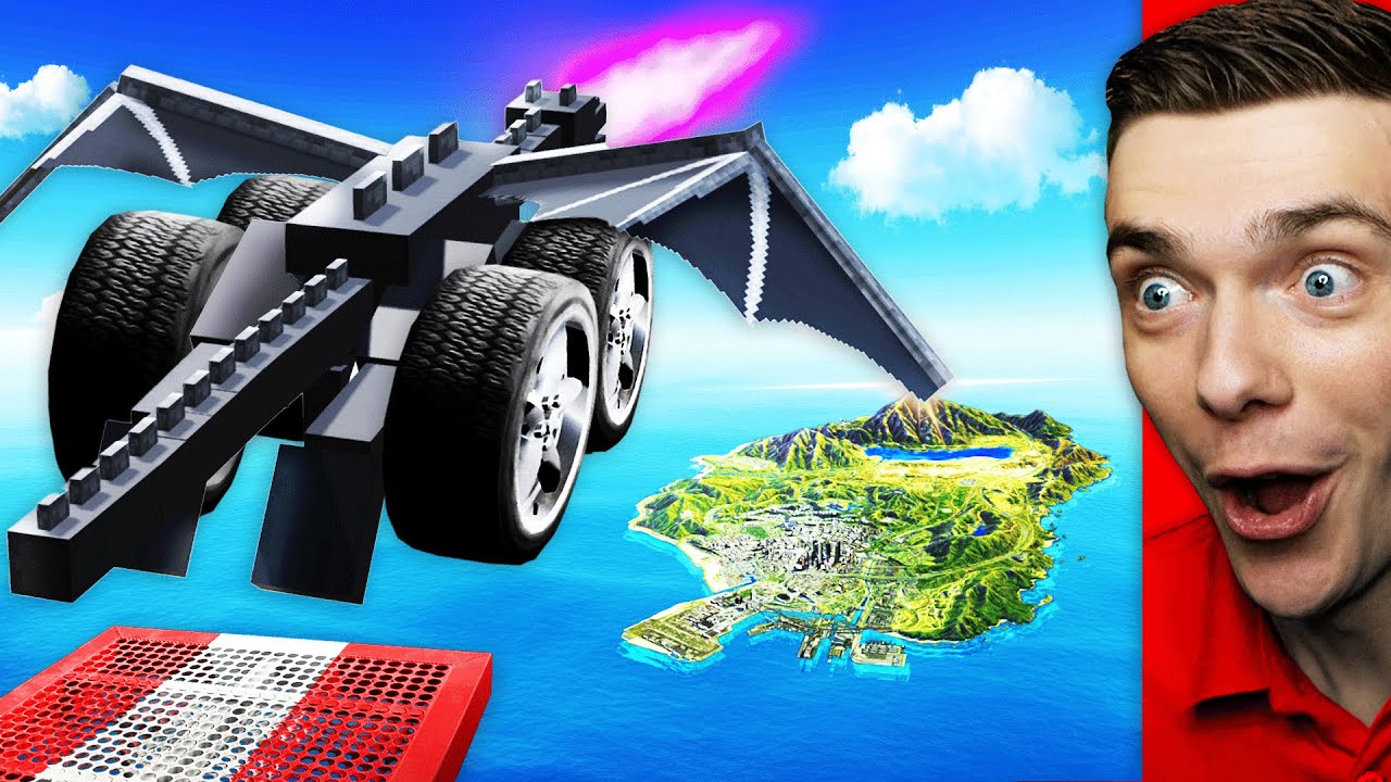 Jumping SECRET MINECRAFT CARS Across GTA 5 (Awesome) - YouTube