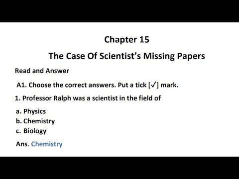 the case of scientist's missing paper class 7 question answer solution ...