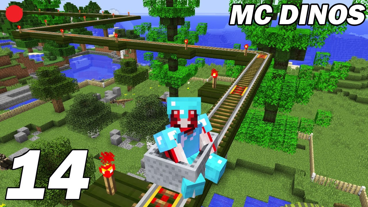 Construction du Monorail du parc de dinosaures ! Minecraft Dinos Zoo 14 ...