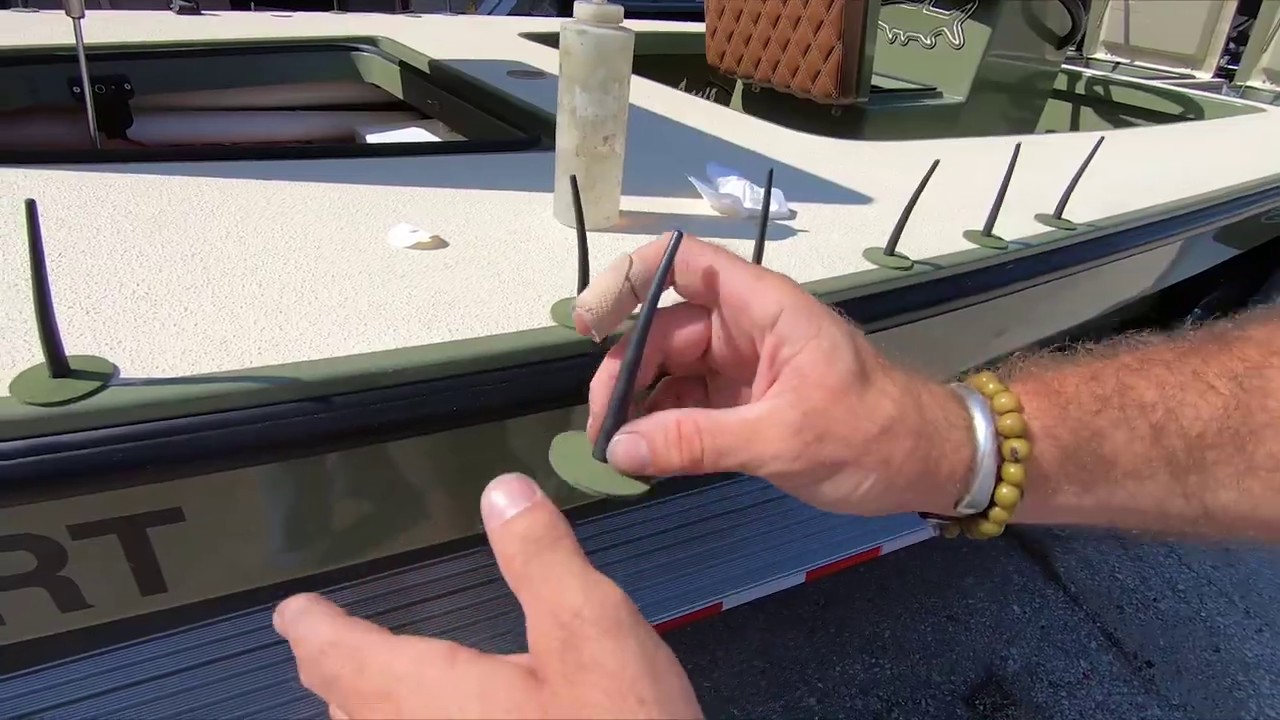 Alex installing LineTac Lights which are great for flyline management ...