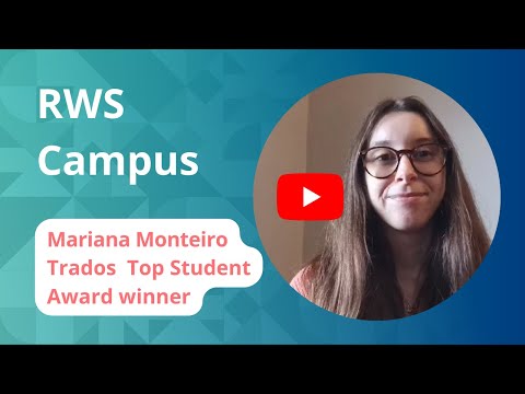 Mariana Monteiro - Trados Top Student Award winner