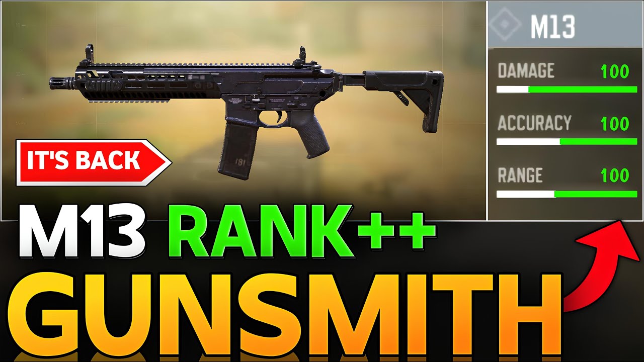 M13 IS BACK BEST GUNSMITH CALL OF DUTY MOBILE | M13 BUFF RANK BUILD ...