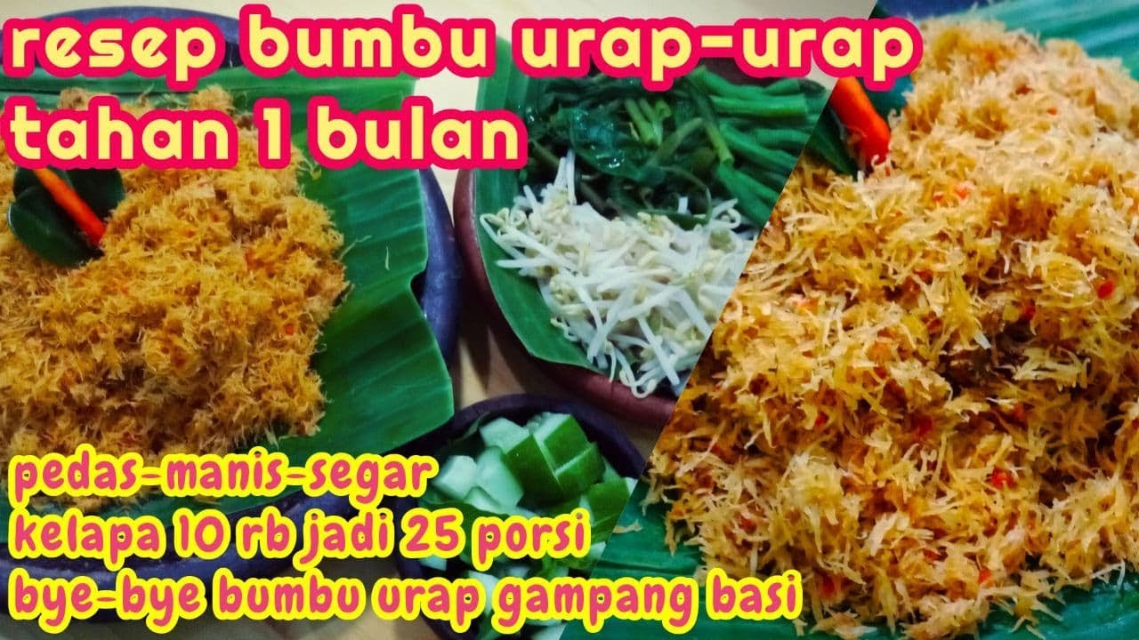 Resep Bumbu Urap Tahan 1 Bulan Tanpa Pengawet Buatan || cara membuat ...