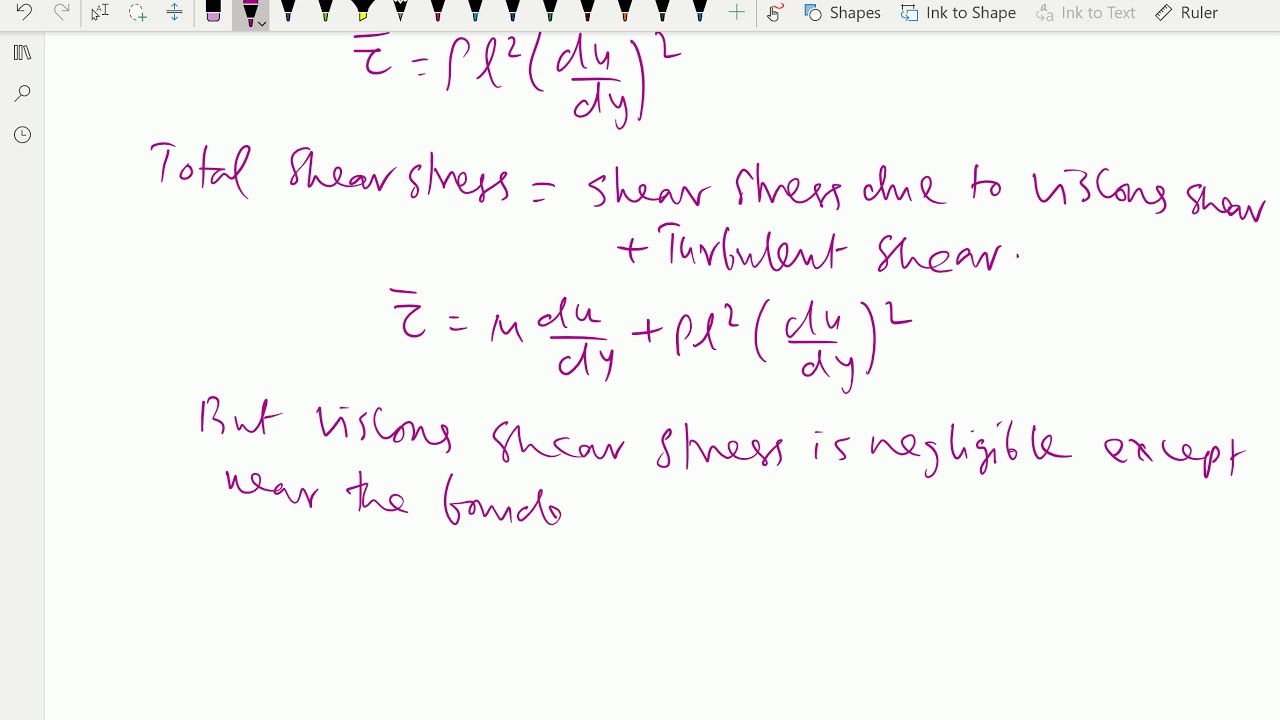 Fluid mechanics : - ( Prantl mixing length theory of Turbulent flow ...