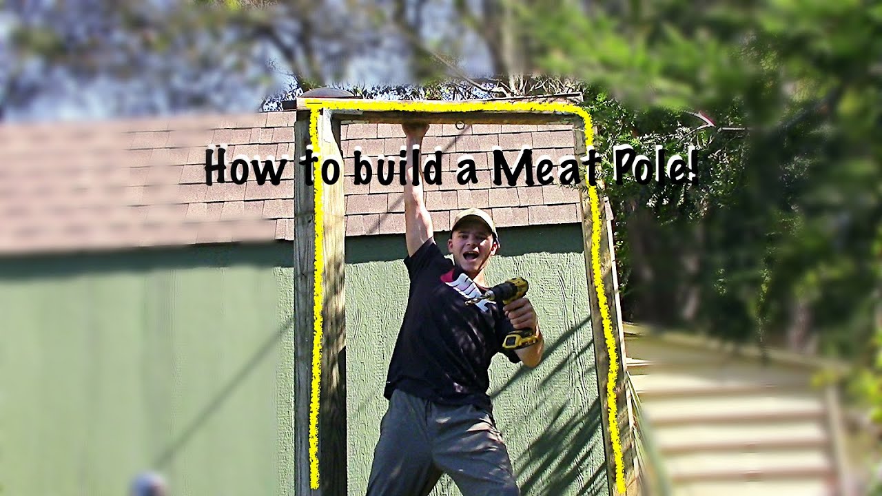 BUILD A CHEAP PROPER MEAT POLE! (HANG YOUR DEER UP!) - YouTube