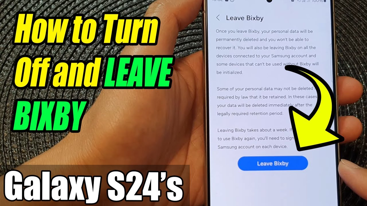 Galaxy S24/S24+/Ultra: How to Turn Off and LEAVE BIXBY - YouTube