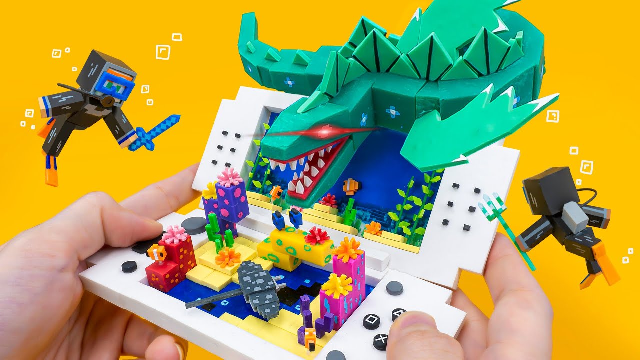 ASMR | How To Make Awesome Miniature MINECRAFT Diorama Ocean from ...