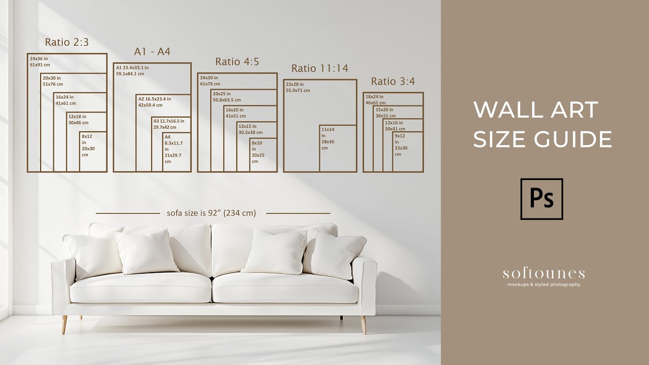 Tutorial 7 | How To Edit Our Wall Art Size Guide in Photoshop ...