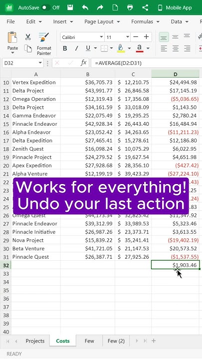 Sheets Hack | 🙈 Mistakes? Undo and redo with these shortcuts! 🙌 #excel #sheets #exceltips - YouTube