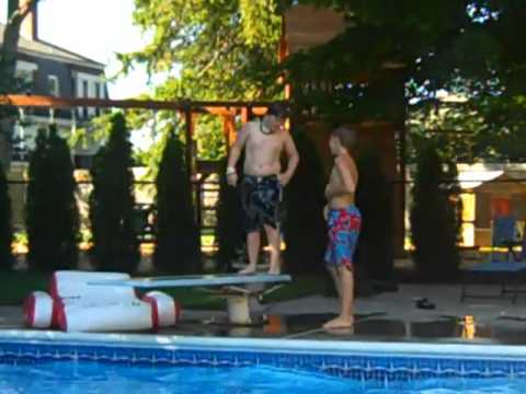 Boys Diving Off Board - YouTube