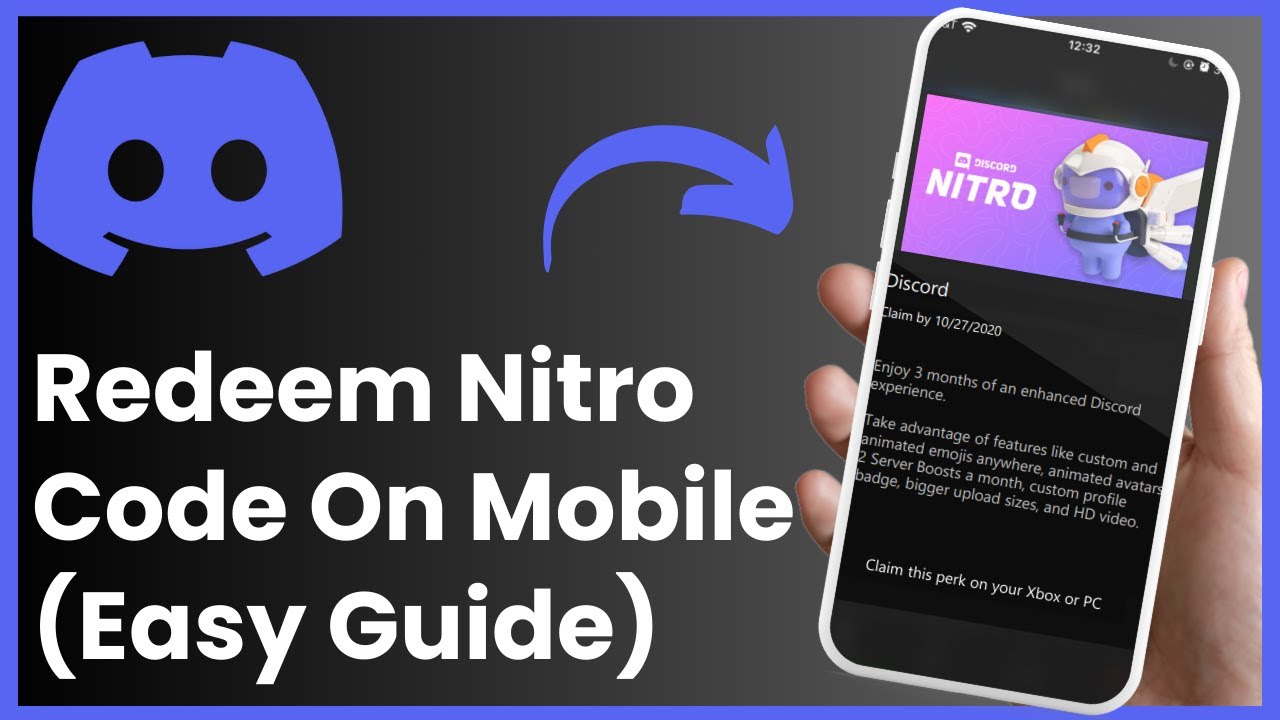 How To Redeem Nitro Code On Mobile ! - YouTube