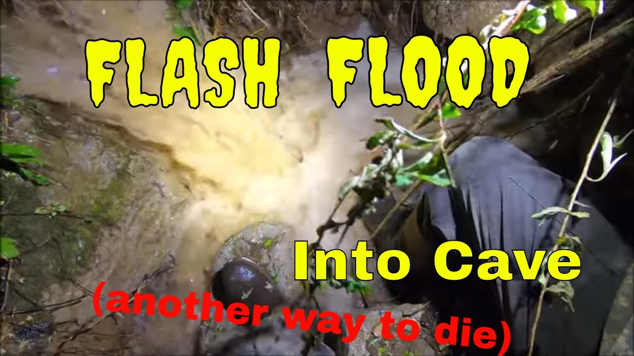 Flash Flood Into Cave Sinkhole - YouTube
