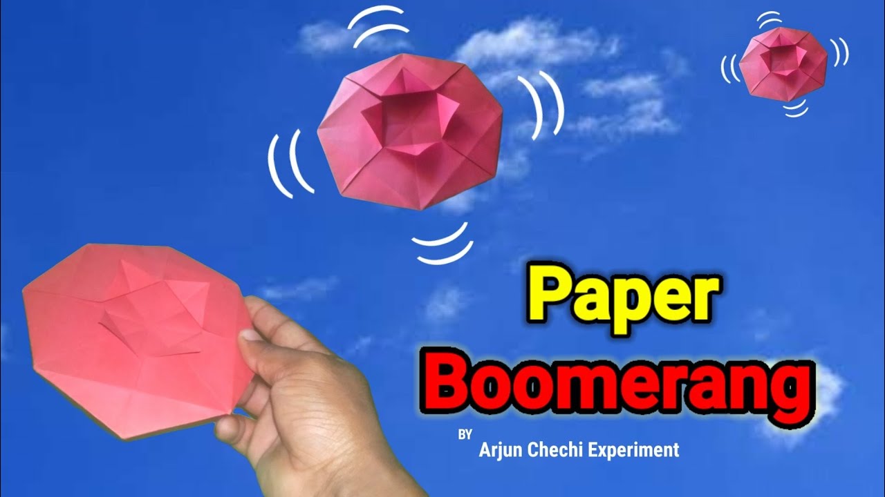 how to make origami paper boomerang, new easy paper boomerang, how to ...