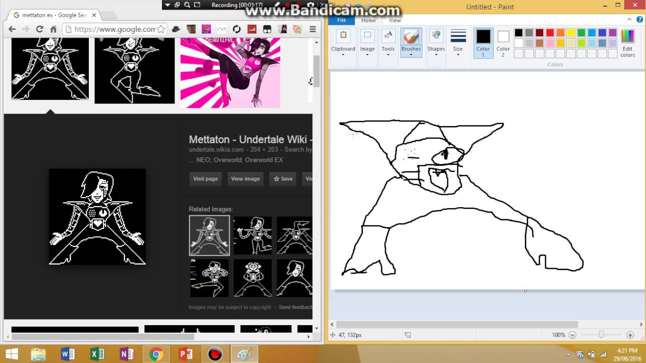 HOW TO DRAW METTATON EX FROM UNDERTALE - YouTube