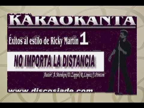 No importa la Distancia karaoke Ricky Martin - YouTube