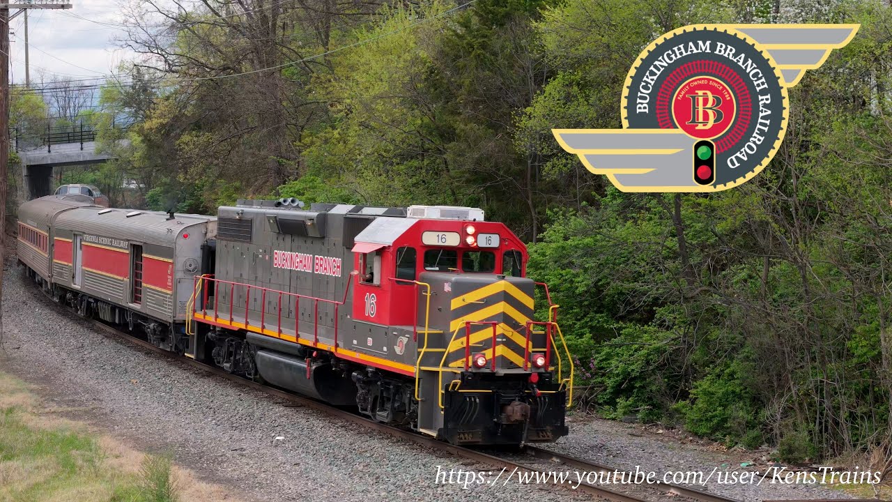 Virginia Scenic Railway's "Blue Ridge Flyer", at Waynesboro, VA, with ...