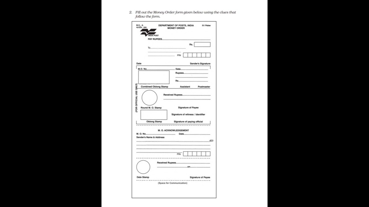 Money Order Form