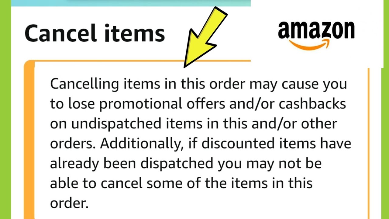 Amazon | Cancelling items in this order may cause you to lose ...
