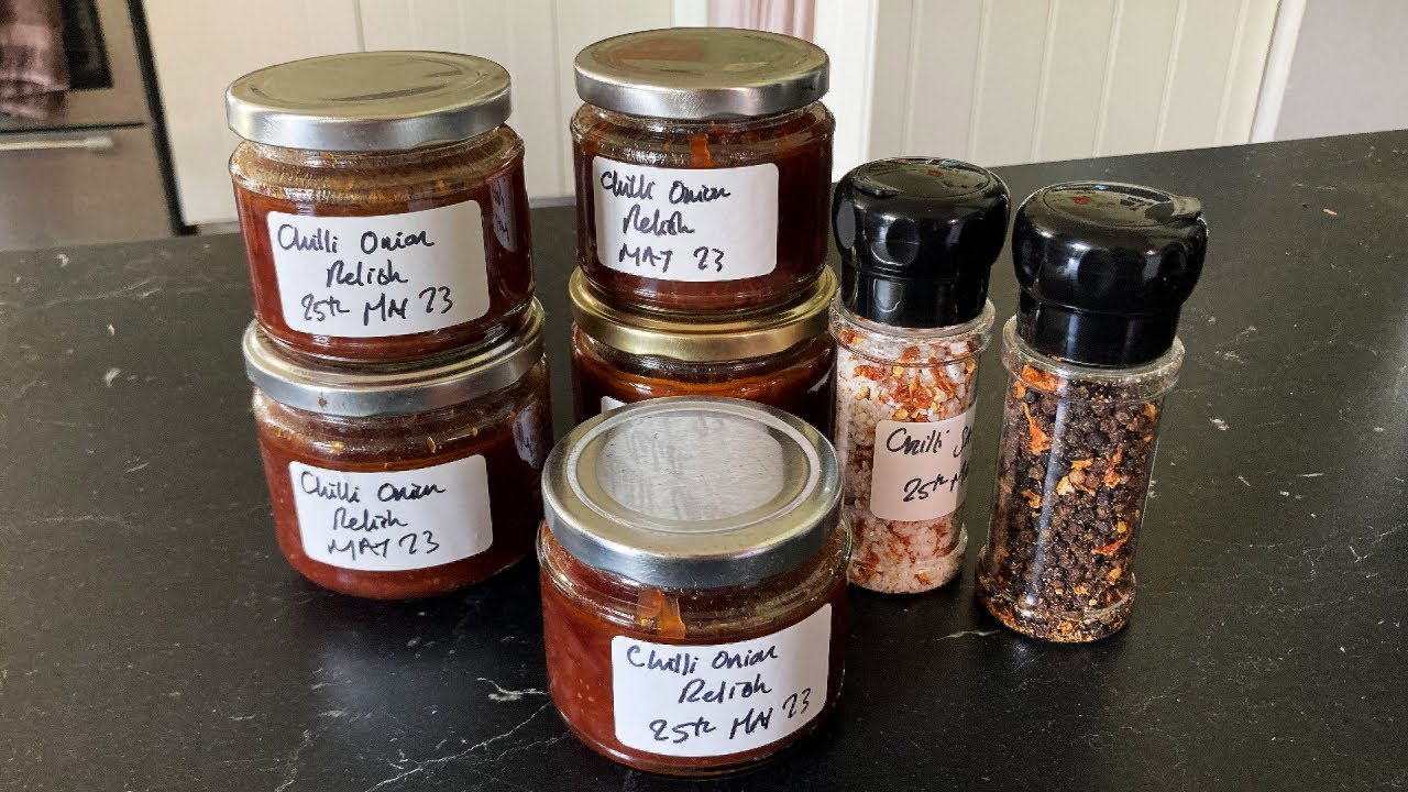 Making the Famous Chilli Onion Relish at Ben's Garage - YouTube