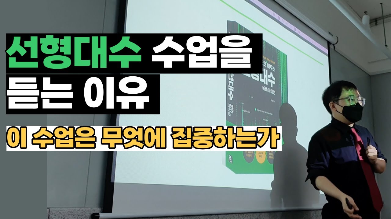 선형대수 수업을 듣는 이유 프로그래밍 공부법 소프트웨어 개발자 데이터 분석가 머신러닝 Youtube