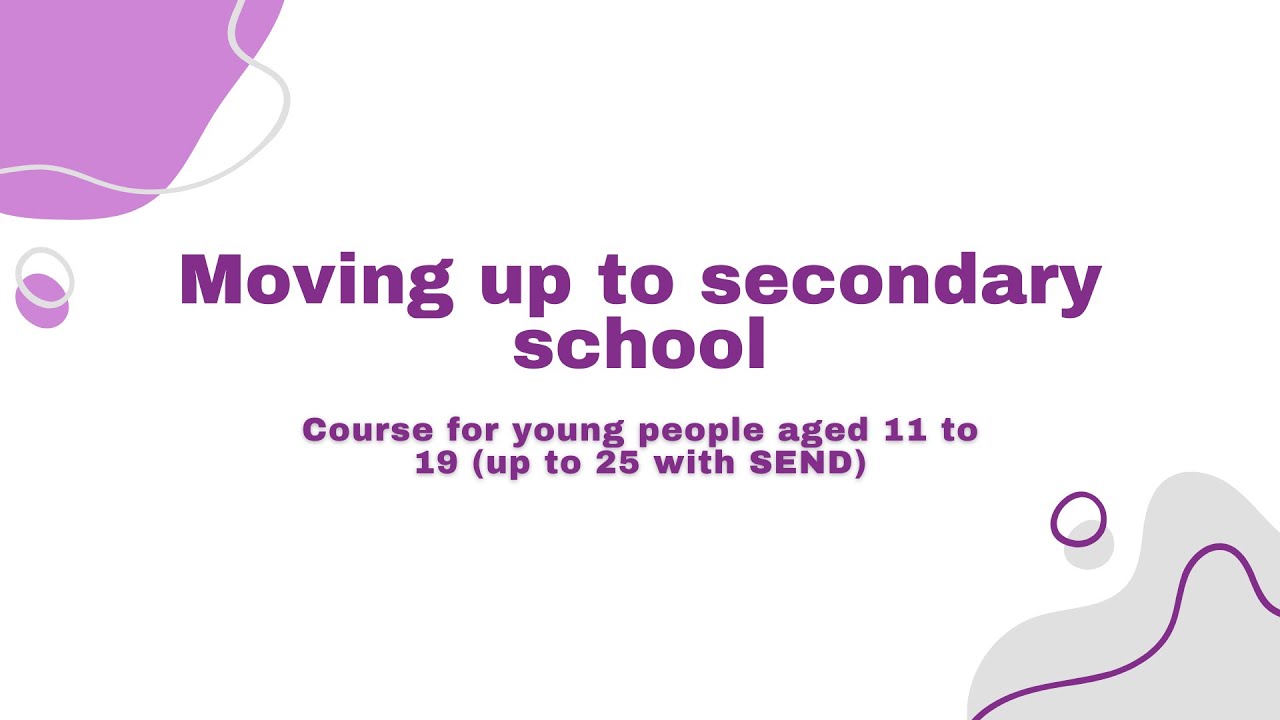 Moving up to secondary school - Youth course - YouTube